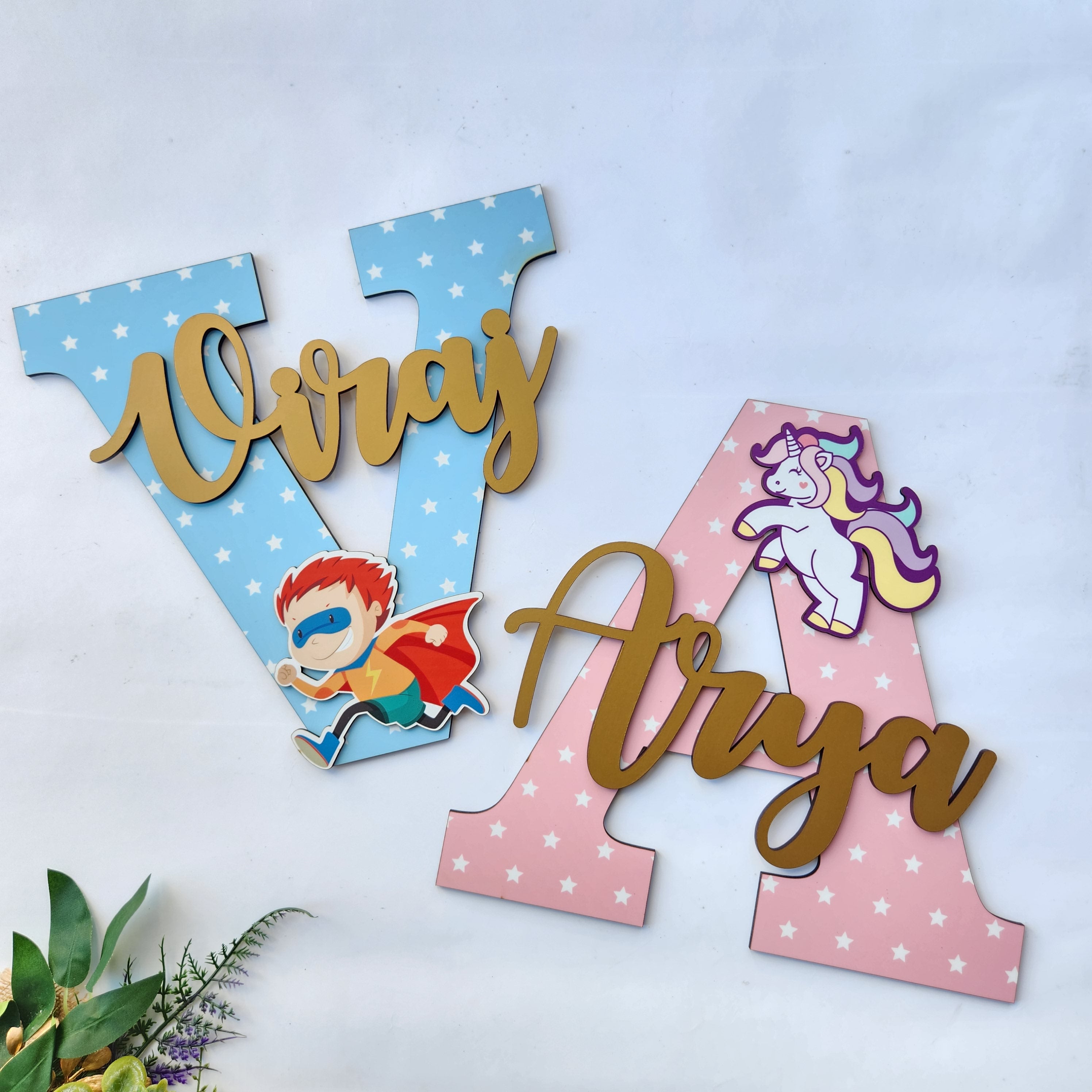 MONOGRAM NAME PLAQUES – LAND FOR KIDS